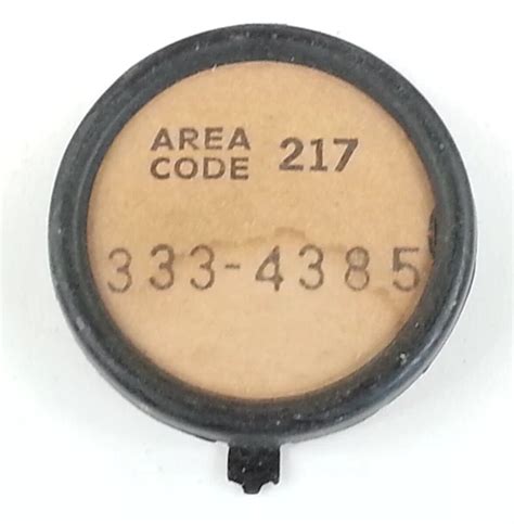 Antique Center Telephone Dial Center Rotary Number Cover Illinois Area Code 217 £12 94 Picclick Uk