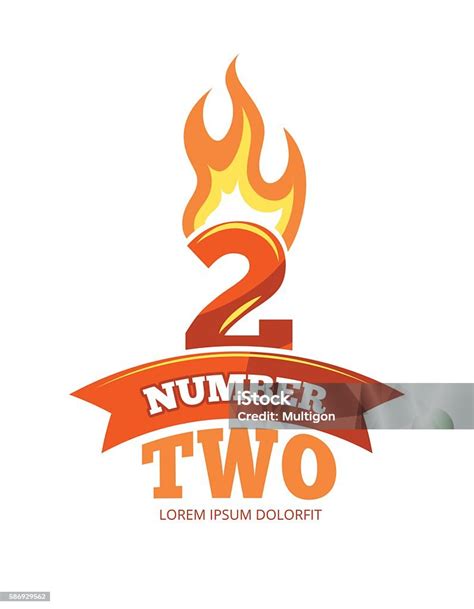Vector Icons Set Of Flaming Numbers Stock Illustration Download Image Now Abstract Blurred