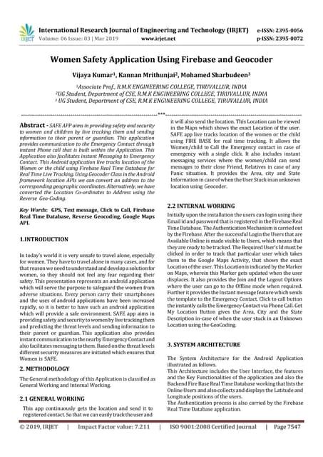 Women Safety Application Android Project Pdf
