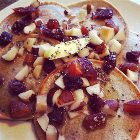 Recipe Buckwheat Pancakes With Organic Apricots Crushed Brazil Nuts