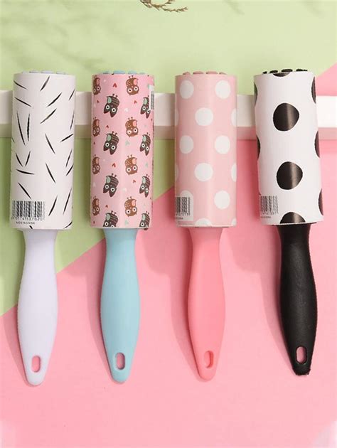 1pc Mini Removable Clothes Lint Stick Roller Lint Paper Portable Lint Remover Shein Usa