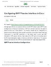 Configuring Ospf Passive Interface In Cisco Geeksforgeeks Pdf Pm Dsa