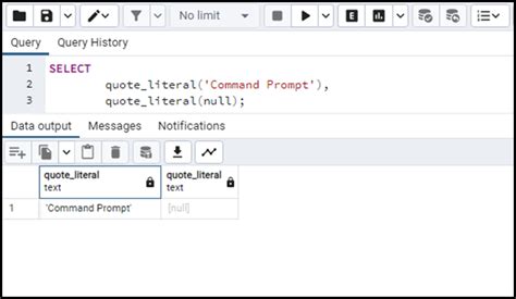 Postgresql Quoteliteral Function Commandprompt Inc