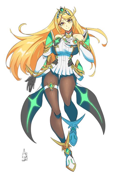 mythra and mythra (xenoblade chronicles and 2 more) drawn by aurumsmii | Danbooru