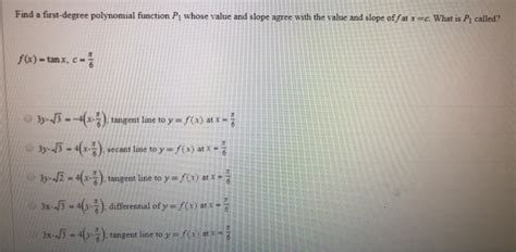 solved find a first degree polynomial function p whose