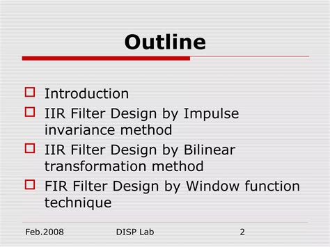 fir and iir filter design ppt