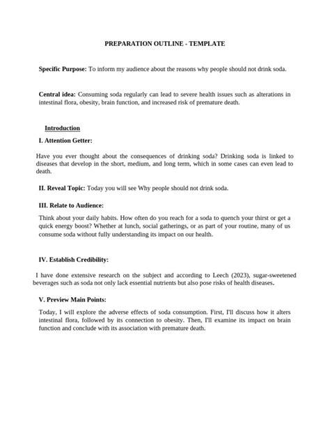 Preparation Outline Pdf