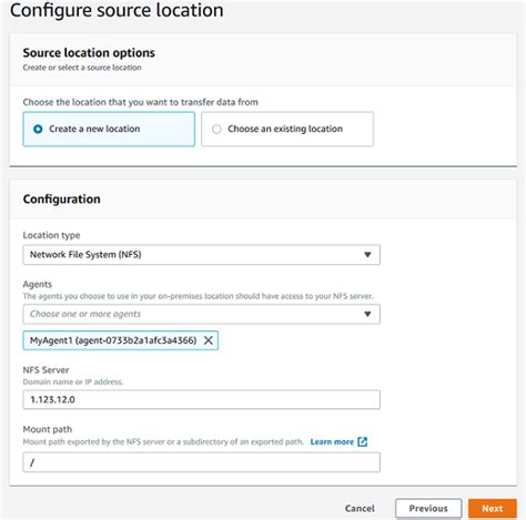 Configure A Source Location Aws Datasync