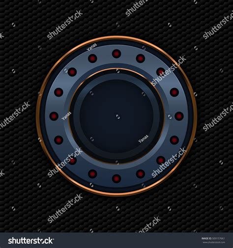 Round Design Element Metal Frame Stock Vector Royalty Free 509157661