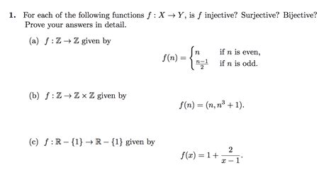 solved y is f injective surjective bijective 1 for