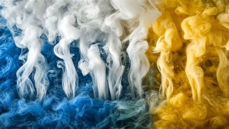 An Abstract Art Piece Captures The Dynamic Collision Of Orange And Blue