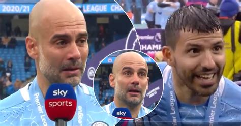 We Cant Replace Him Pep Guardiola Breaks Down In Tears Discussing Agueros Exit Football