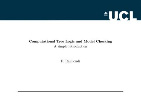 Computational Tree Logic And Model Checking A Simple