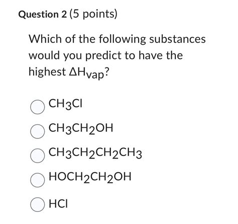Solved Question 2 5 ﻿points Which Of The Following