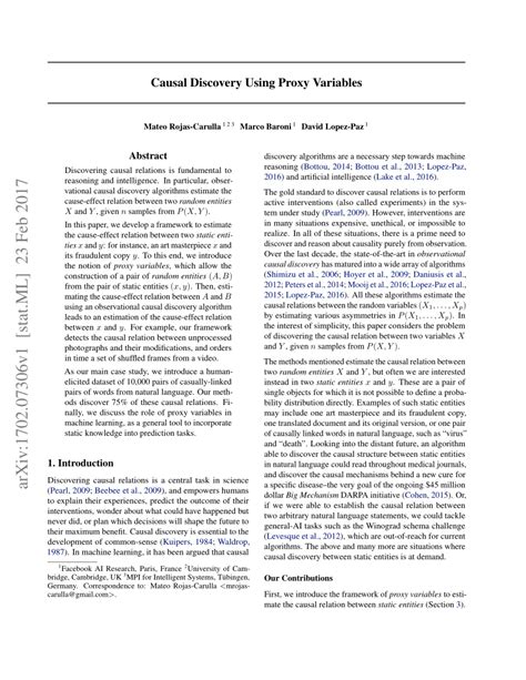 Pdf Causal Discovery Using Proxy Variables