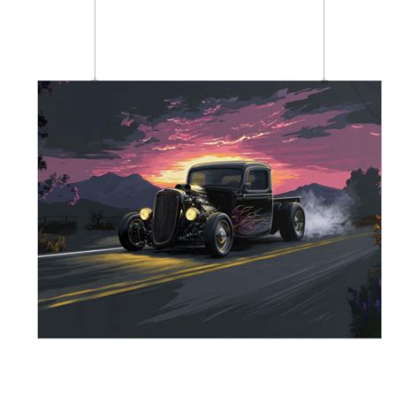 1932 Vintage Hot Rod Car Art Print Classic Automotive Speed Culture