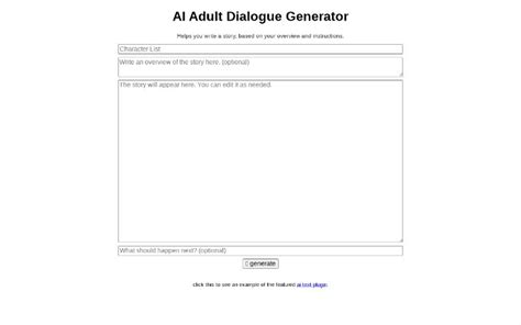 Ai Adult Dialogue Generator