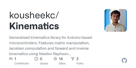 Github Kousheekckinematics Generalised Kinematics Library For