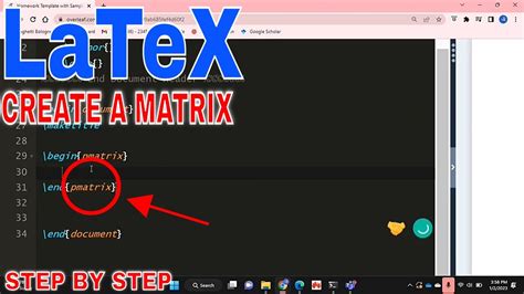 How To Create A Matrix In Latex 🔴 Youtube