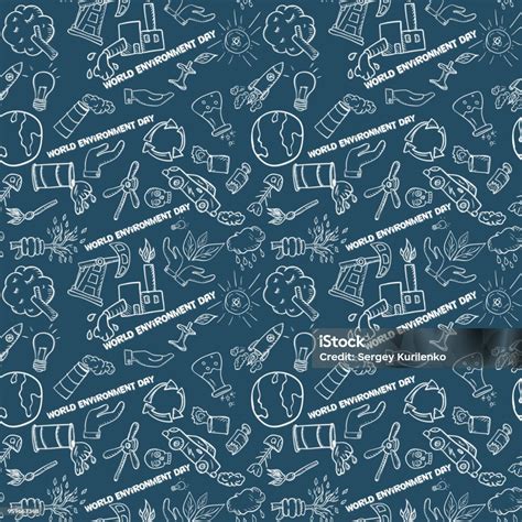 요소에 대 한 완벽 한 Pattern4contour 세계 환경의 날에 대 한 인간 활동의 다양 한 개체는 테마 디자인 배경 분리 World Environment Day에