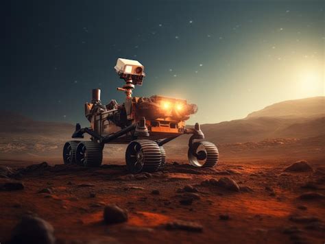 Premium Ai Image Rover On Mars Surface Exploration Of Red Planet