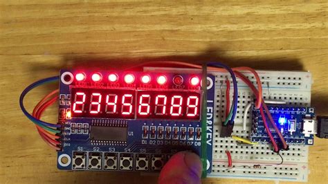 led and key module test via one dollar stm8s103f3 board youtube