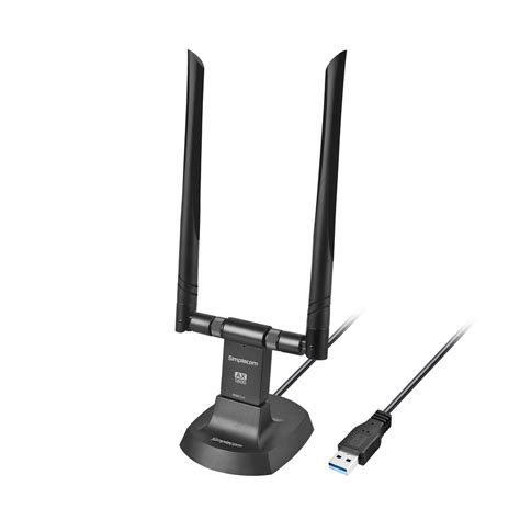Simplecom NW V AX Dual Band WiFi USB Adapter Ax With X DBi High Gain Antennas