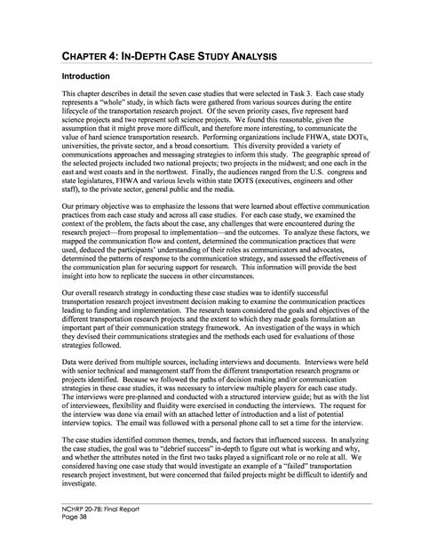 Example Case Study Analysis Design Talk
