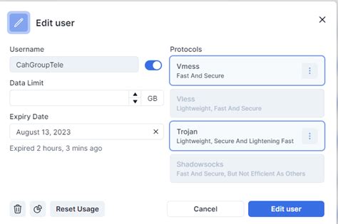 Expired User Not Being Expired Issue Gozargah Marzban GitHub