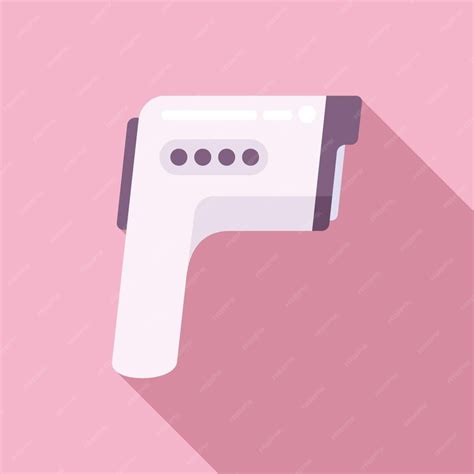 Premium Vector Laser Thermometer Equipment Icon Flat Vector Scan Device Gun Measurement Tool