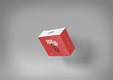Side View Floating Box Mockup For Product Packaging Zippypixels