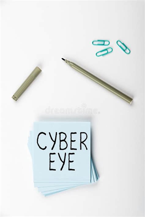 Text Showing Inspiration Cyber Eye Internet Concept Tool Engages In