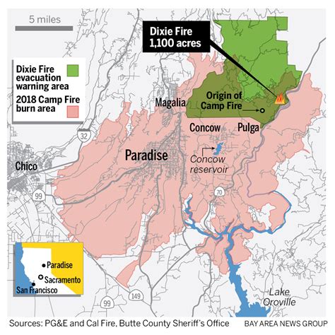 Dixie Fire Scorches Over 2 200 Acres Near Paradise In Under Two Days