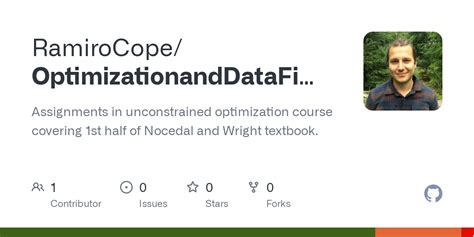 GitHub RamiroCope OptimizationandDataFitting Assignments In Unconstrained Optimization Course