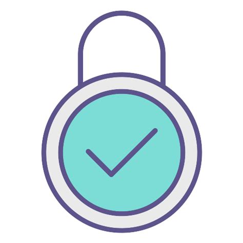 Approved Checked Locks Padlock Protection Security Icon Download