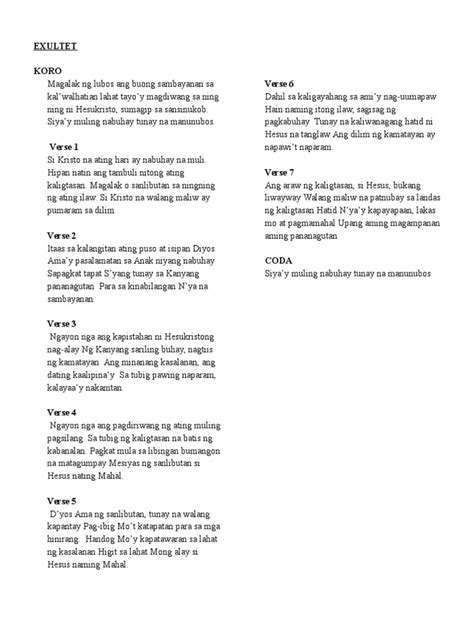 Exultet Lyrics Pdf