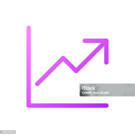 Growth Pixel Perfect Gradient Linear Ui Icon Stock Illustration