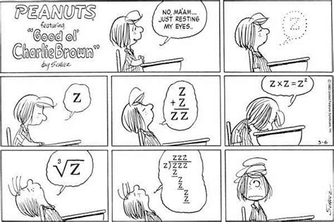 Falling Asleep In Math Class Math Humor Snoopy Funny Math Cartoons