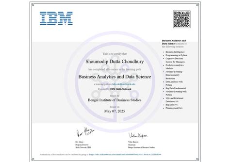 Businessanalytics Datascience Machinelearning Ibm Bibs Shoumodip Dutta Choudhury