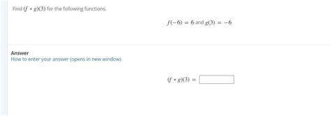 Solved Find F∘g3 For The Following Functions F−66