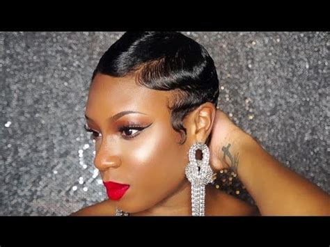 How To Waves On Short Relaxed Hair Youtube