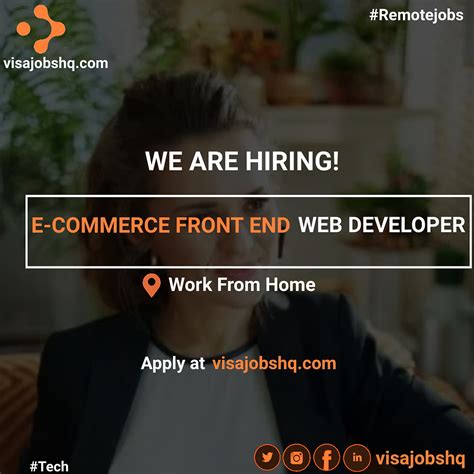 E Commerce Front End Web Developer Remote Work From Home