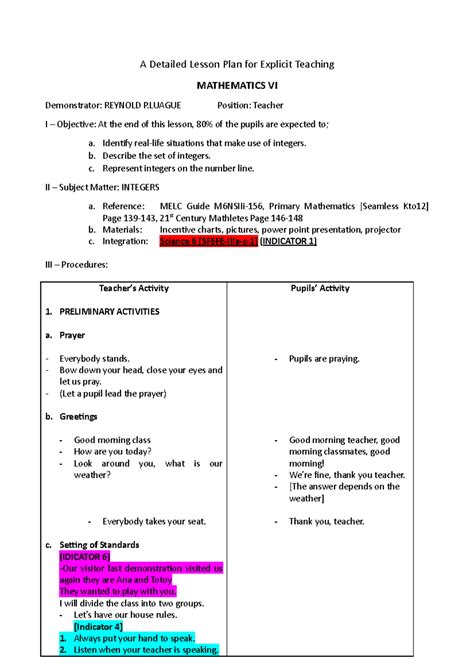 1 Cot 2022 Detailed Lesson Plan A Detailed Lesson Plan For Explicit