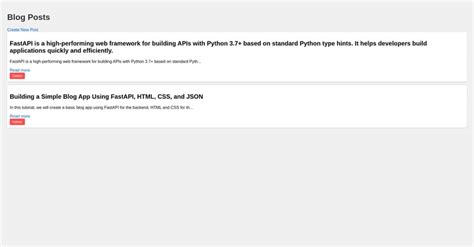 Building A Simple Blog App Using Fast Api Html Css And Json Dev