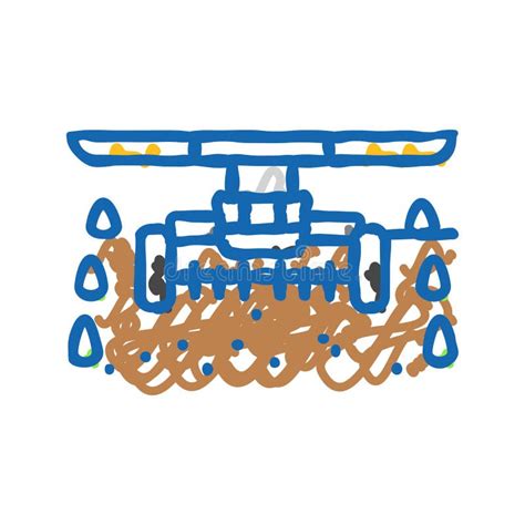 Weeding Robot Harvests Icon Doodle Illustration Stock Illustration