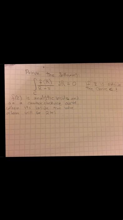 Solved Prove Cauchy S Integral Theorem In The Following Chegg
