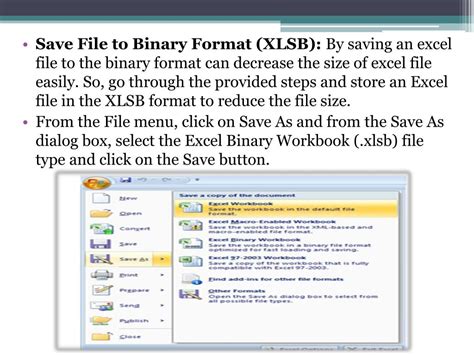 Ppt 5 Ways To Decrease Ms Excel File Powerpoint Presentation Free