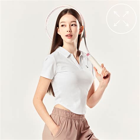 젝시믹스 에코덱스 오픈 칼라 숏슬리브 백아이보리