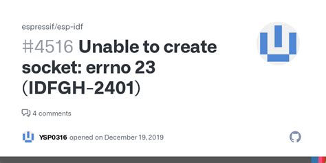 Unable To Create Socket Errno IDFGH Issue Espressif Esp Idf GitHub