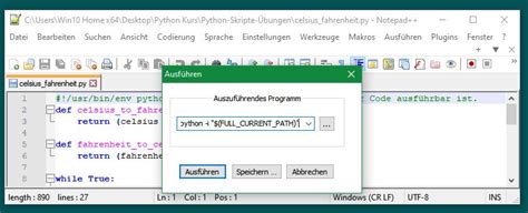 Notepad für Python anpassen und Python direkt aus Notepad ausführen Volkers Elektronik